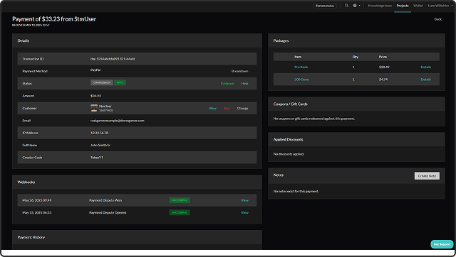 Tebex - WarBandits & Tebex